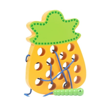 Wooden Lacing Watermelon Threading Toys Wood Block Puzzle Travel Game ...