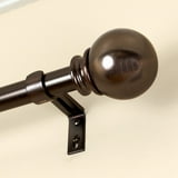 Free Shipping! Lumino 1 Inch Ball Drapery Rod Set, 42-120 Inch, Brushed ...