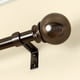 Ball 1" Single Drapery Rod & Hardware Set, 42"-120" Plated Oil Rubbed ...