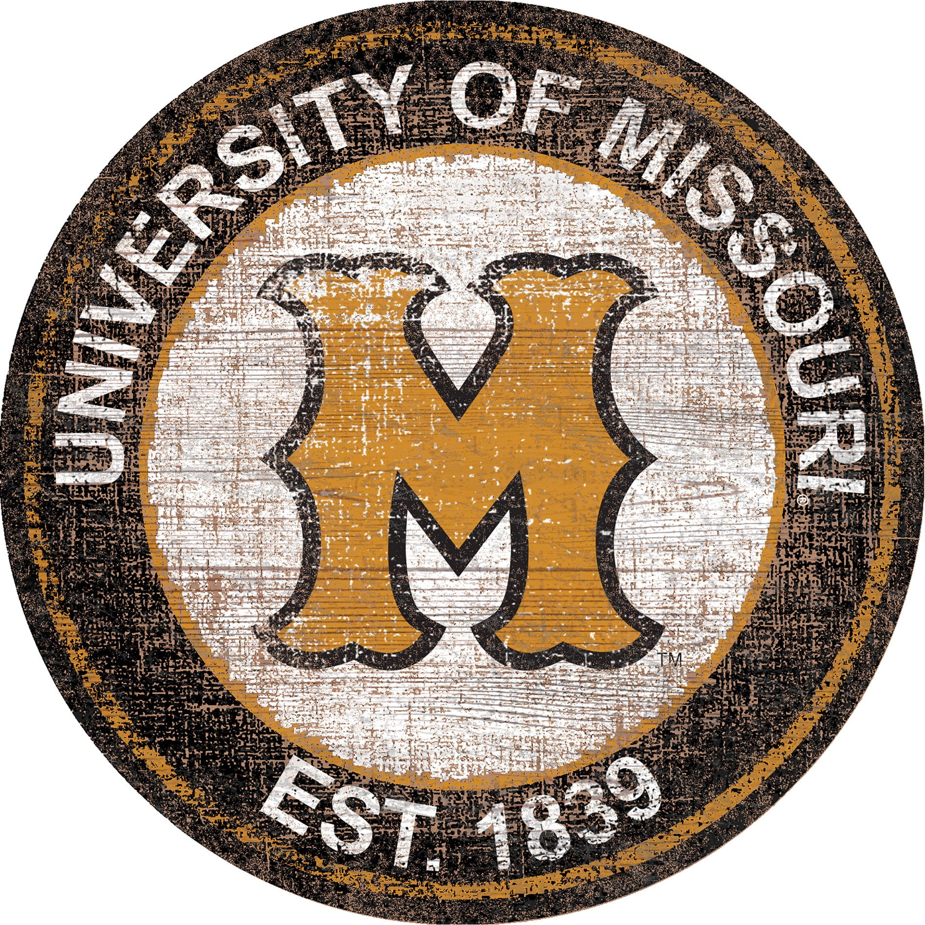 Missouri Tigers 24'' Round Heritage Logo Sign - Walmart.com