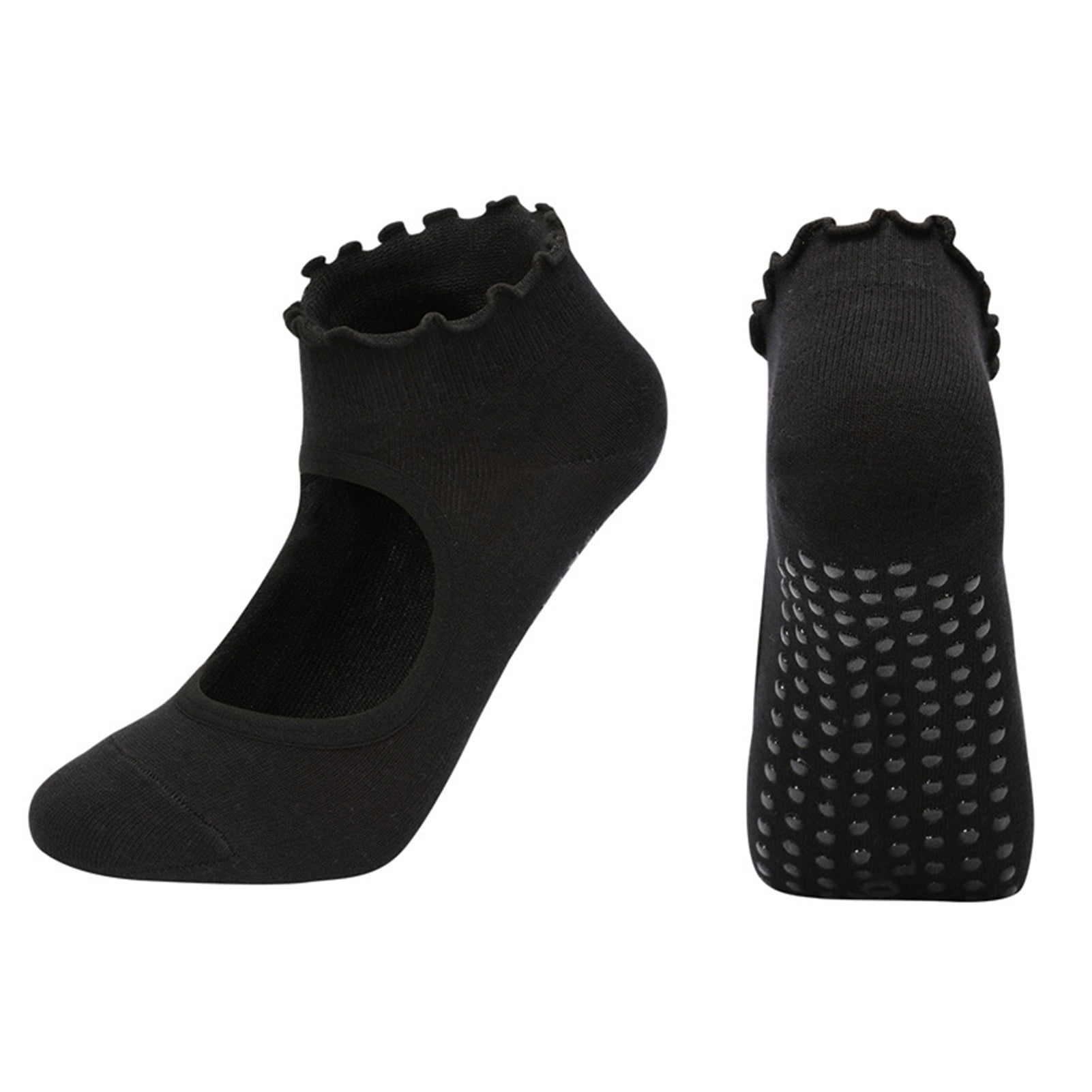 Warkul Yoga Socks, 1 Pair Women Yoga Socks with Grip Non-slip Open ...