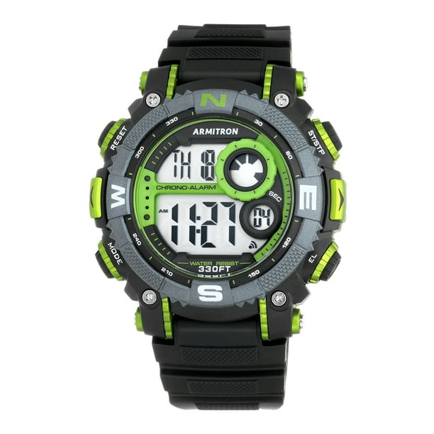 Men's Sport Green Countertop Watch, Resin Band - Walmart.com