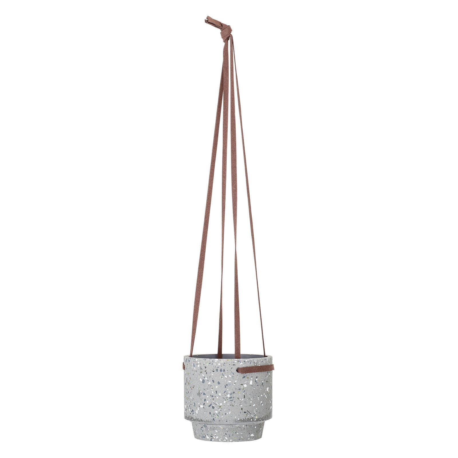 Sprinkle & Bloom Cement Hanging Planter with Leather Straps - Walmart.com