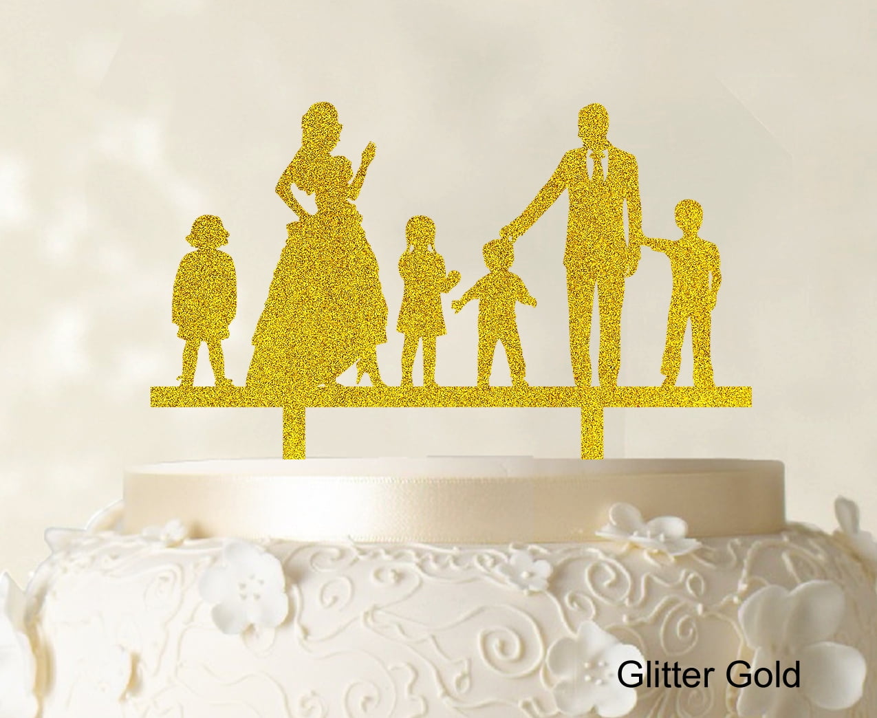 "Personalized Family Cake Topper Custom Silhouette Wedding Cake Topper ...