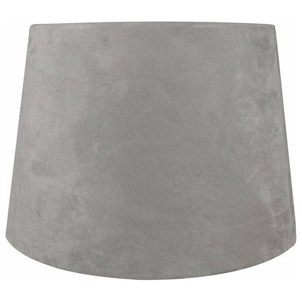 Urbanest French Drum Suede Lamp Shade, 10x12x8.5", Silver - Walmart.com ...