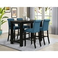 Leviton Antique Black Finished Wood 5-Piece Pub Set, Table with 4 ...