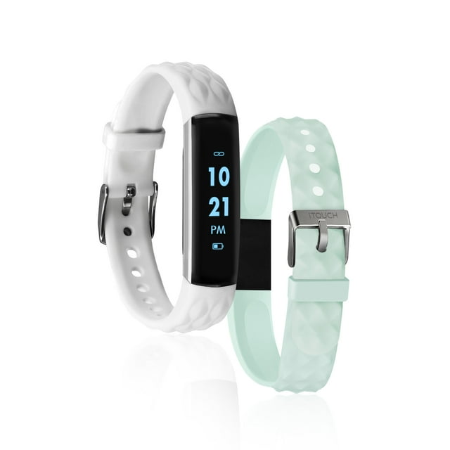 iTouch Slim Interchangeable Fitness Activity Tracker with Bonus Strap ...