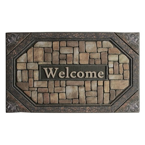 Attraction Design Home Welcome Stone Engraved Doormat - Walmart.com