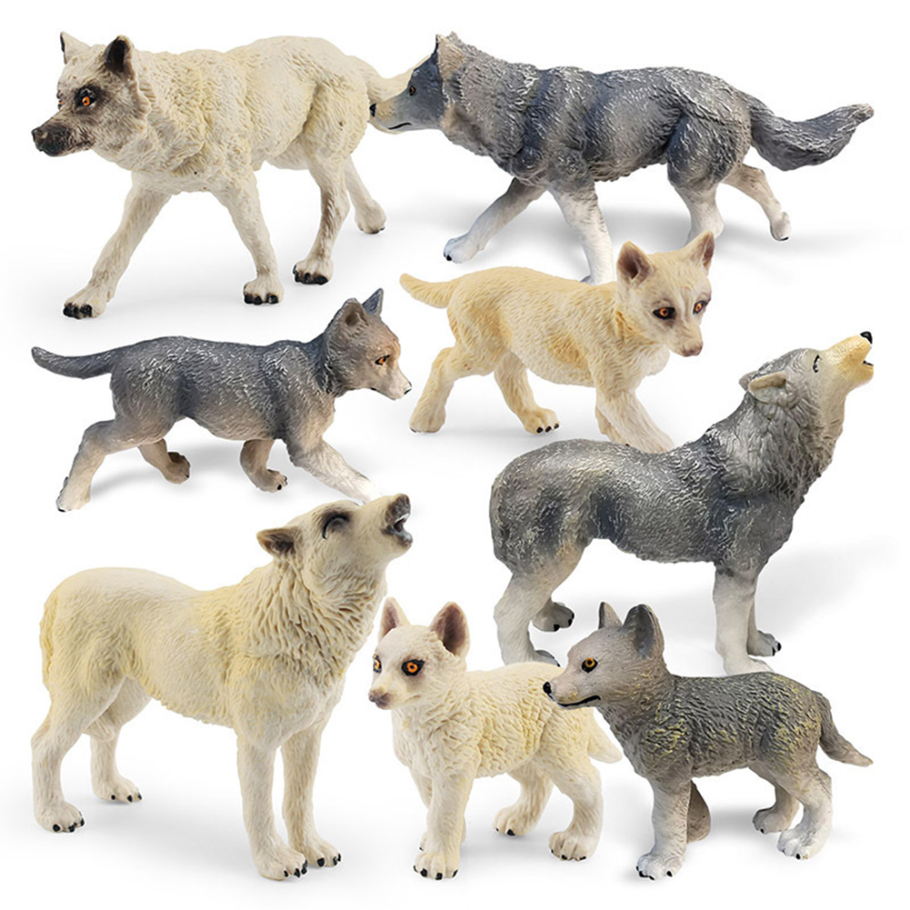 Juiluna Realistic Forest Animal Action Figure Simulation Wolf Model ...