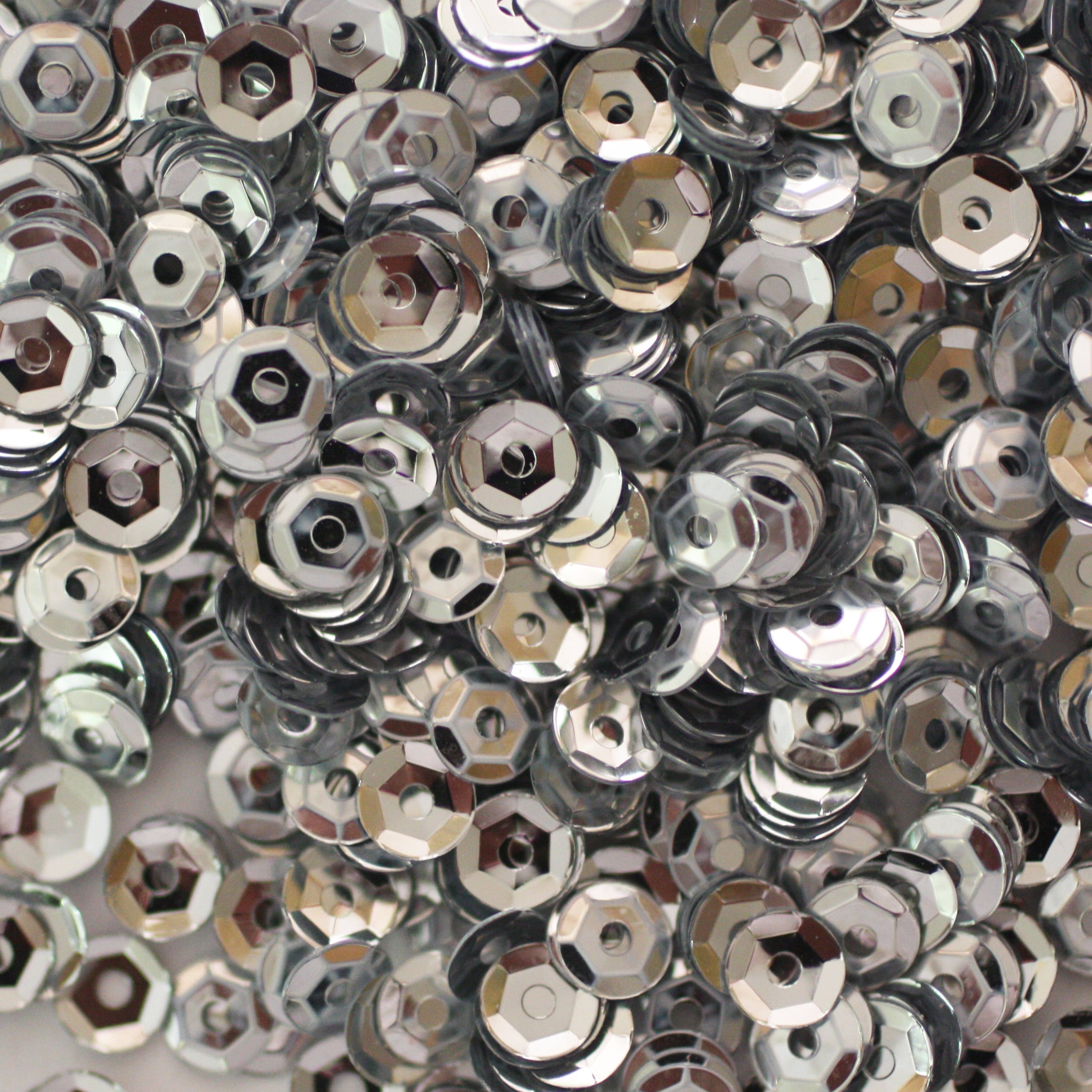 Silver Cup Sequins 4mm Shiny Metallic Made in USA - Walmart.com