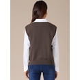 DARING DIVA Women's Uniform V Neck Knit Sleeveless Sweater Tank Tops S ...