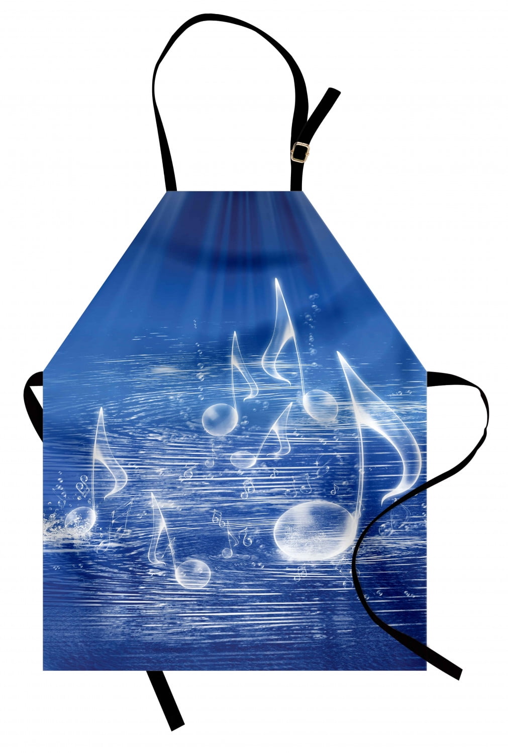 Music Apron Magical Water with Musical Notes Bubbles Dancing Waves ...