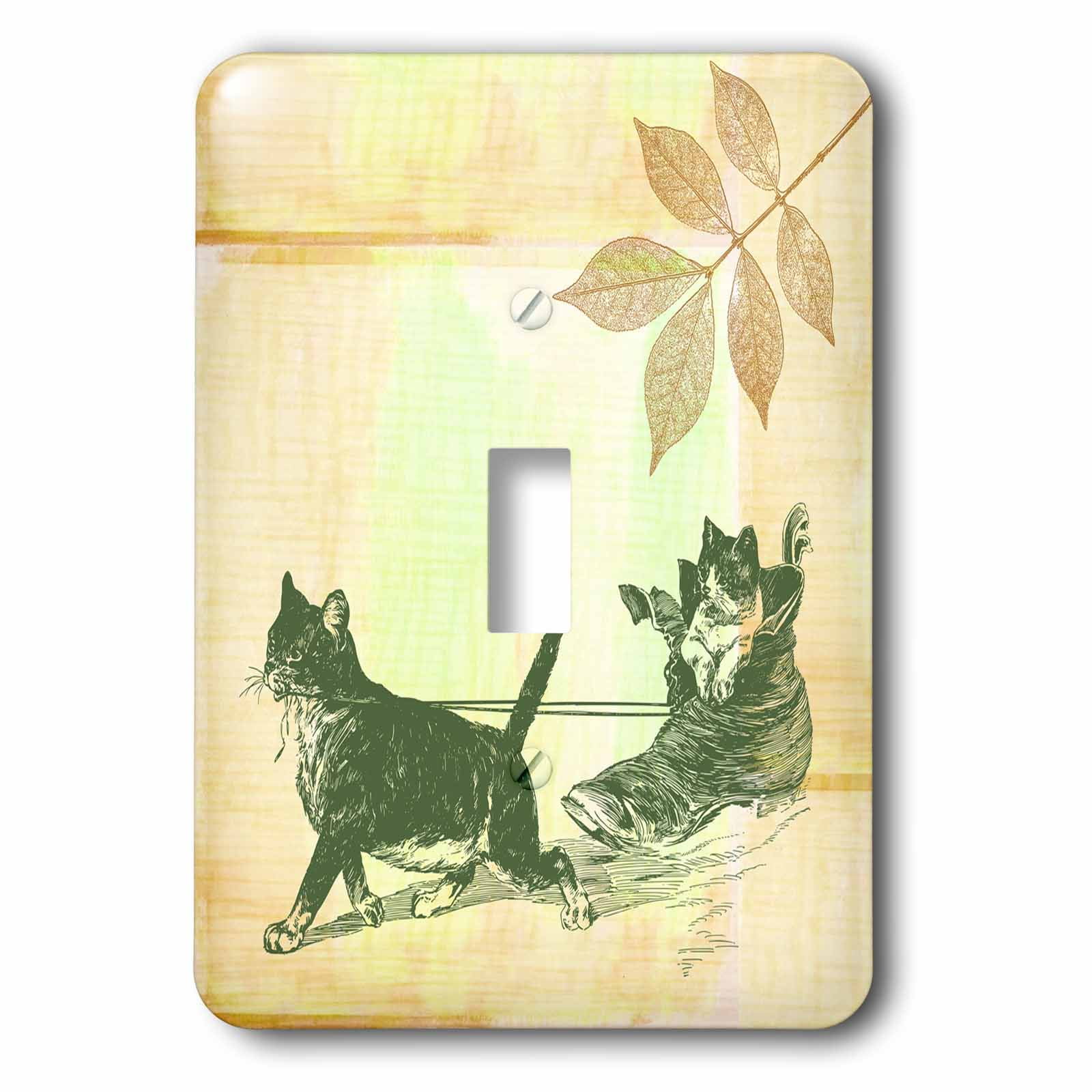 Cat Sled- Fun Pets- Animals Art single toggle switch lsp-99189-1 ...