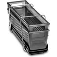 2-Tier Plastic Mini Multipurpose Organizer with Divided Slide-Out ...