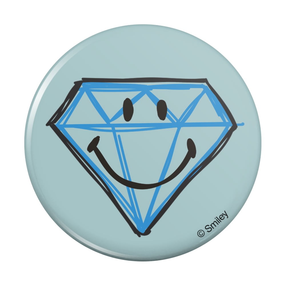 Smiley Smile Diamond Engagement Face Kitchen Refrigerator Locker Button ...