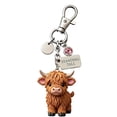 AuroraX Highlands Bull Metal Keychain Scottish Cow Keychain Brass with ...