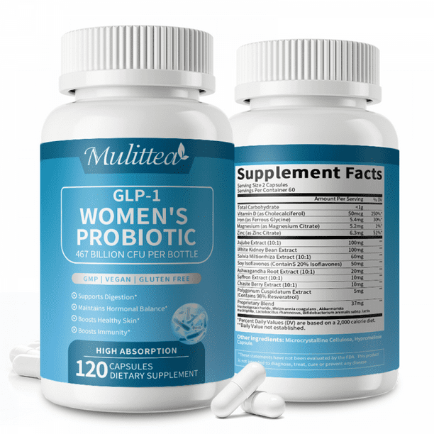 Probióticos Mulittea para mujeres, 467 mil millones de UFC con ...