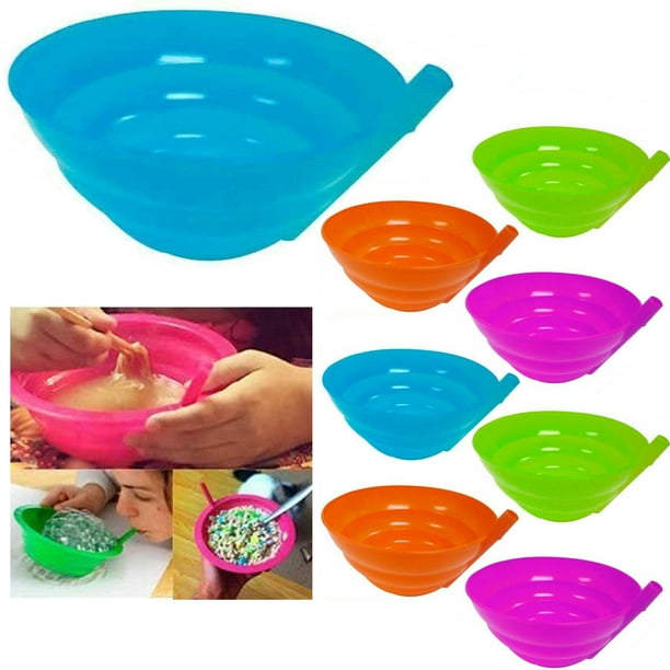 8 Pc Kids Sip A Bowl Cereal Built In Straw BPA Free Plastic Soup Drink ...