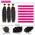 Curly Human Hair Bundles with Closure Deep Wave Bundles with 4x4 Lace ...