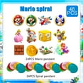 Super Mario Hanging Swirl - 48pcs Mario Hanging Swirl, Mario Party ...