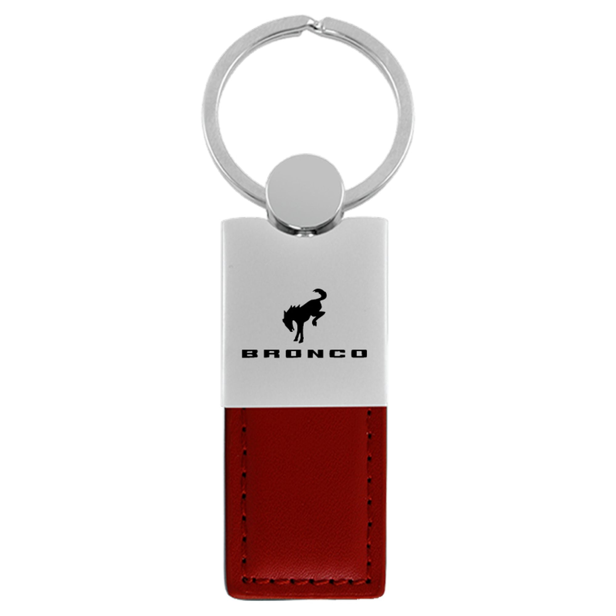 Ford Bronco 2020 Duo Rectangular Leather Key Chain (Burgundy) - Walmart.com