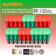 Pack of 25 Pure White Ceramic LED G40 Christmas Replacement Bulbs ...