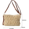 Straw Clutch Purses for Women Summer Straw Crossbody Bag Woven Beach ...
