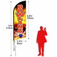 QSUM Bowling Themed Swooper Flag, 8FT Bowling Advertising Feather Flag ...