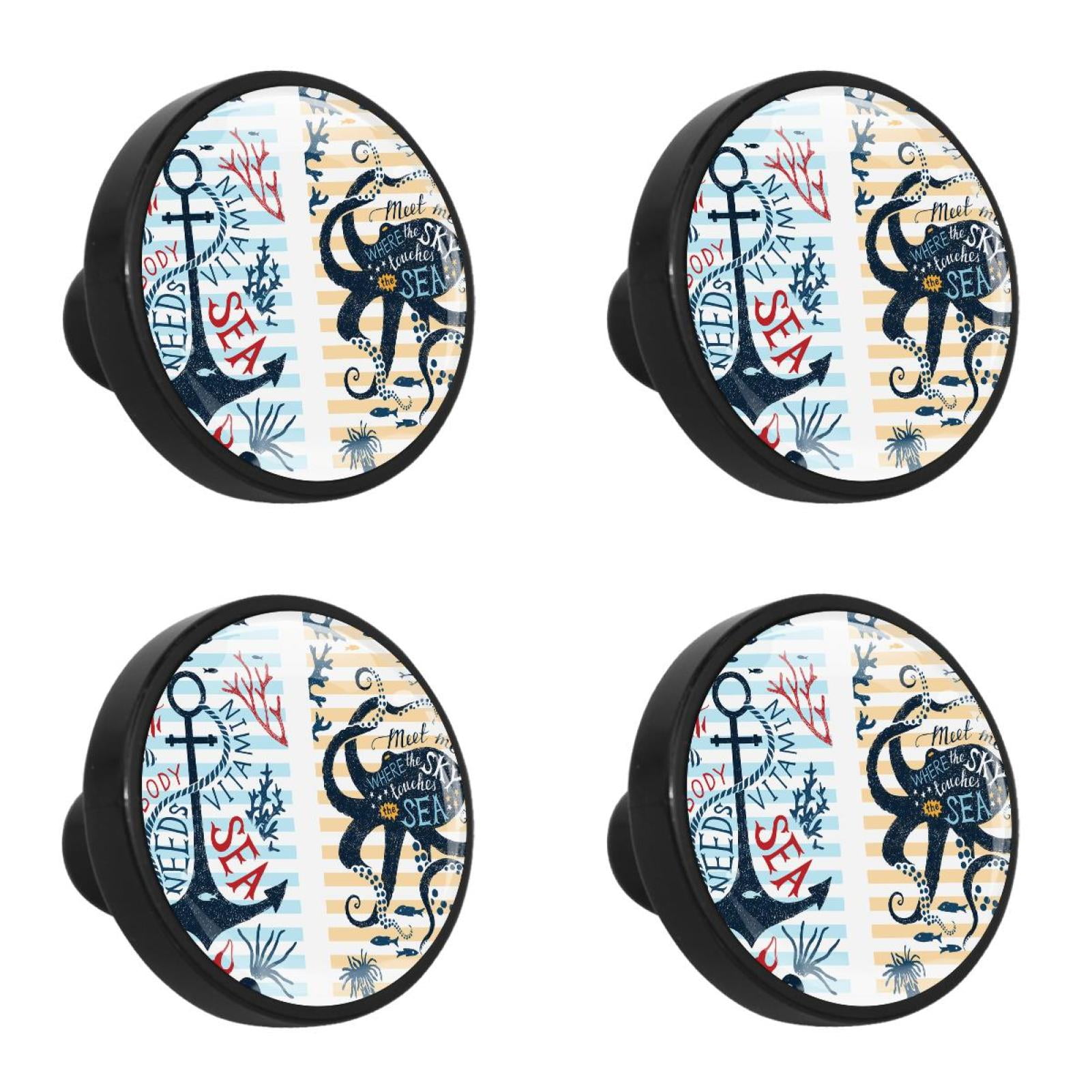 4 Pcs Octopus Knobs for Kitchen Cabinet Cupboard Dresser Bookcase ...