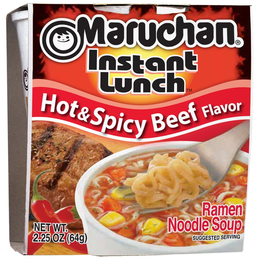 Maruchan Instant Lunch, Hot & Spicy Beef, 2.25 oz Packages :12 pack ...