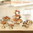 Garvee 7 Piece Gold Dessert Stand Set, 3 Tier Cake Stands & Serving ...