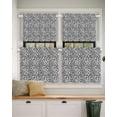 Abstract White Black Leopard Short Blackout Curtains 30 Inch Long ...