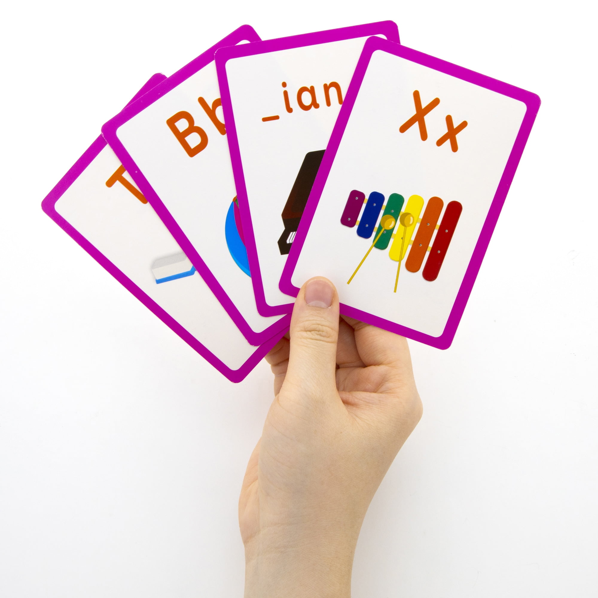 Buy BAZIC Alphabet Flash Cards, Picture ABCs Letters (36/Pack), 1-Pack ...