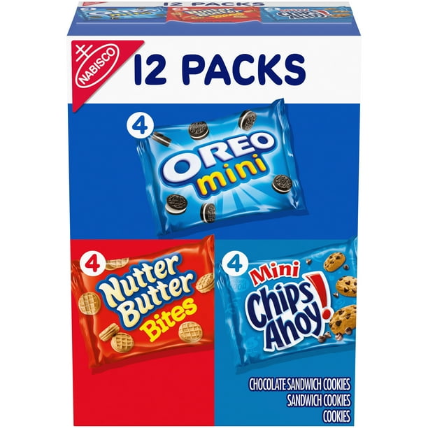 Nabisco Cookie Variety Pack OREO Mini, Nutter Butter Bites, CHIPS AHOY ...