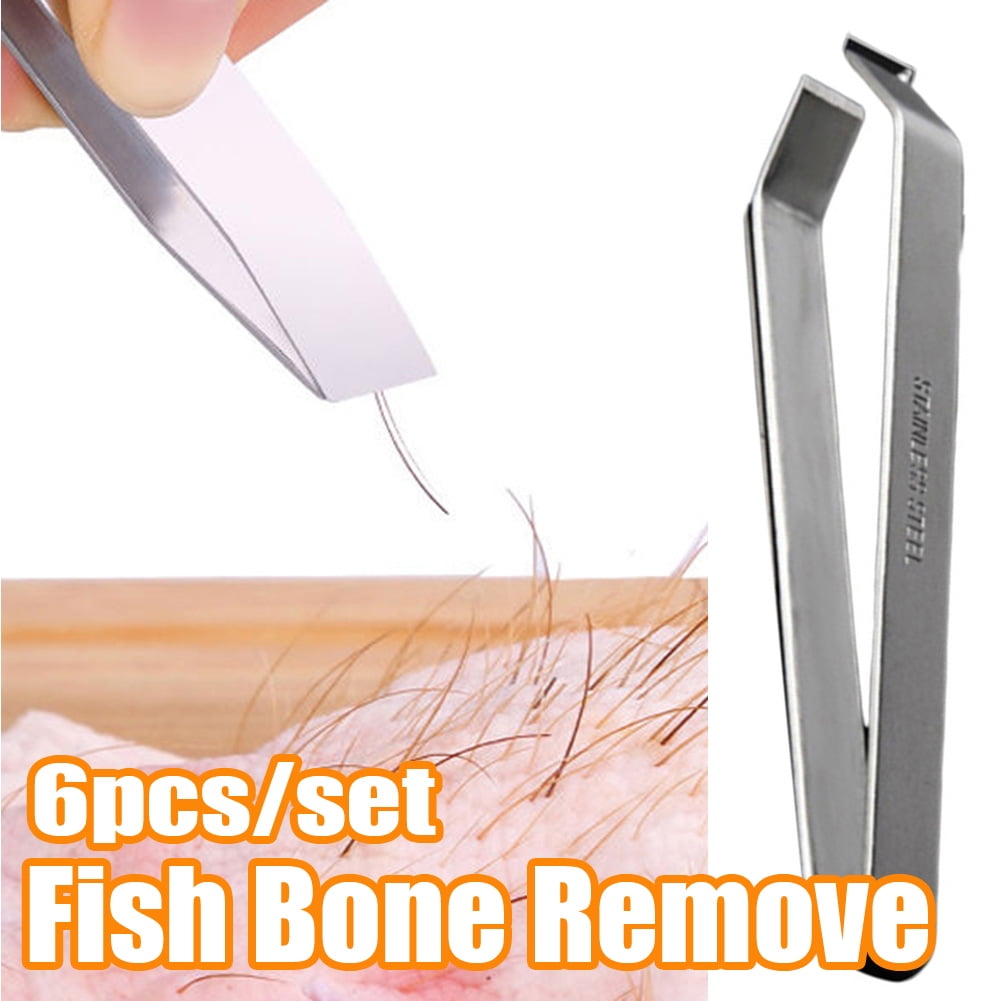 Travelwant 6 Packs Fish Bone Tweezers - Non-Slip, Precision Grip ...