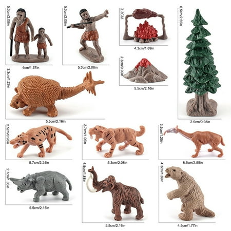 Emulation Primitive Human Animal Models Ornament Human Figurine Set PVC ...