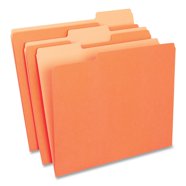 Smead Colored Folders 1/3-Cut Orange 100/BX Letter (12543) - Walmart.com