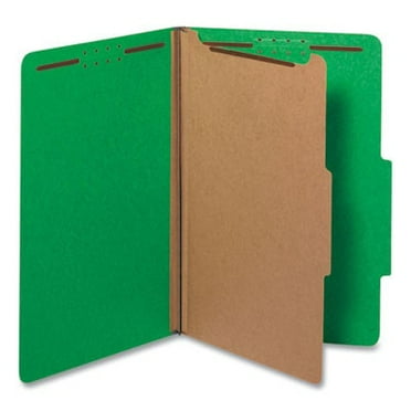 Four-Section Pressboard Classification Folders, 1 Divider, Letter Size ...