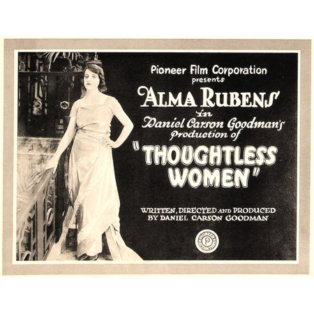 Thoughtless Women On Left: Alma Rubens; Title Card 1920. Movie Poster ...