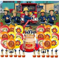 Fireman Sam Party Supplies Birthday Decorations Plates Banner Kids Cake ...