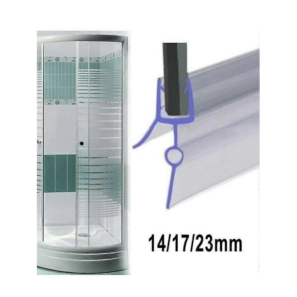 14/17/23mm Shower Screen Seal Strip PVC Frameless Glass Door Bottom ...