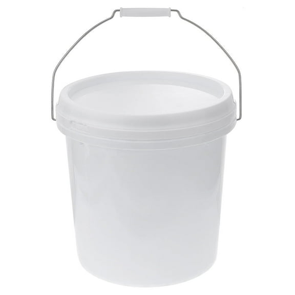 1 Pcs 5L Plastic Bucket With Lid and Handle, Multi Use Utility Bucket ...