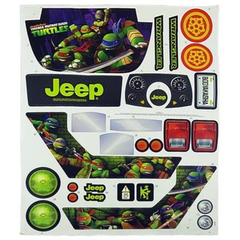 Brandclub - Power Wheels CHM44 Ninja Turtles Jeep Decal Label Sheet Genuine