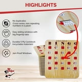 MR CHIPS Jam-Proof Bingo Cards with Sliding Windows - 25 Reusable ...