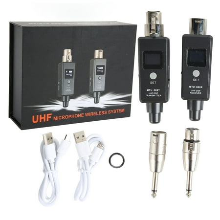 XLR Microphone Wireless System, Wireless Microphone Adapter Transmitter ...
