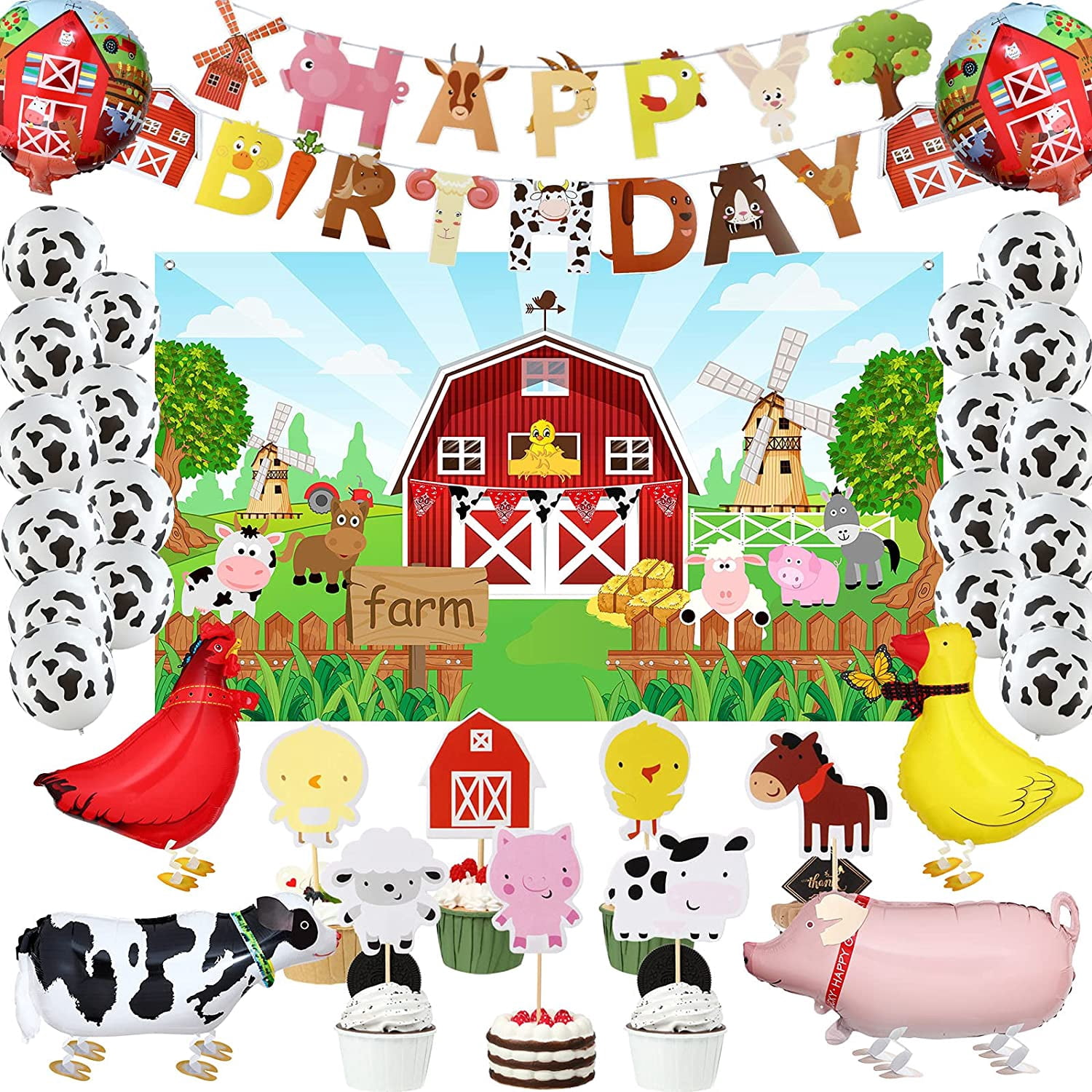 Craft Supplies & Tools Farm Animals Chip Bag Farm Birthday Party ...