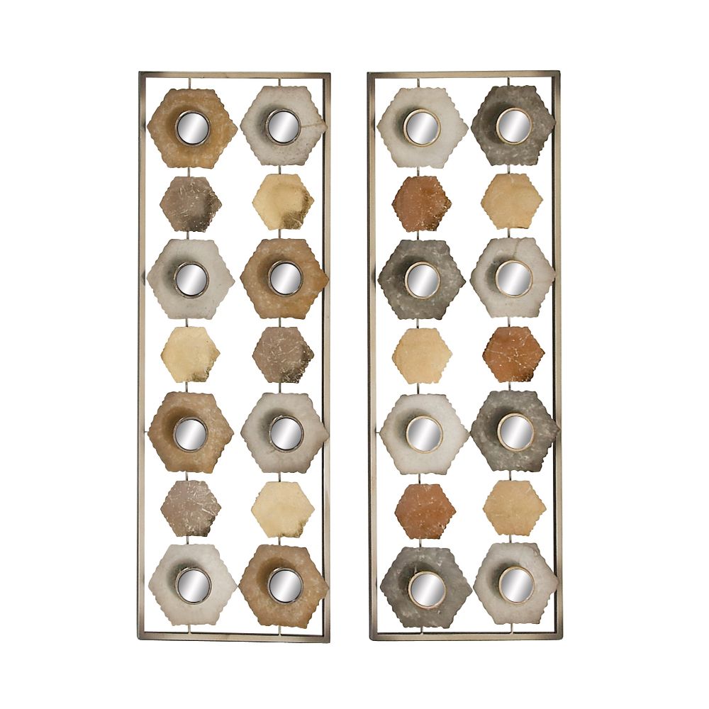 Exceptional Metal Mirror Wall Panel 2 Assorted - Walmart.com