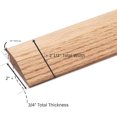 Oak Overlap Transition Strip for 1/2" Material 2 1/2" Wide (4 FT ...