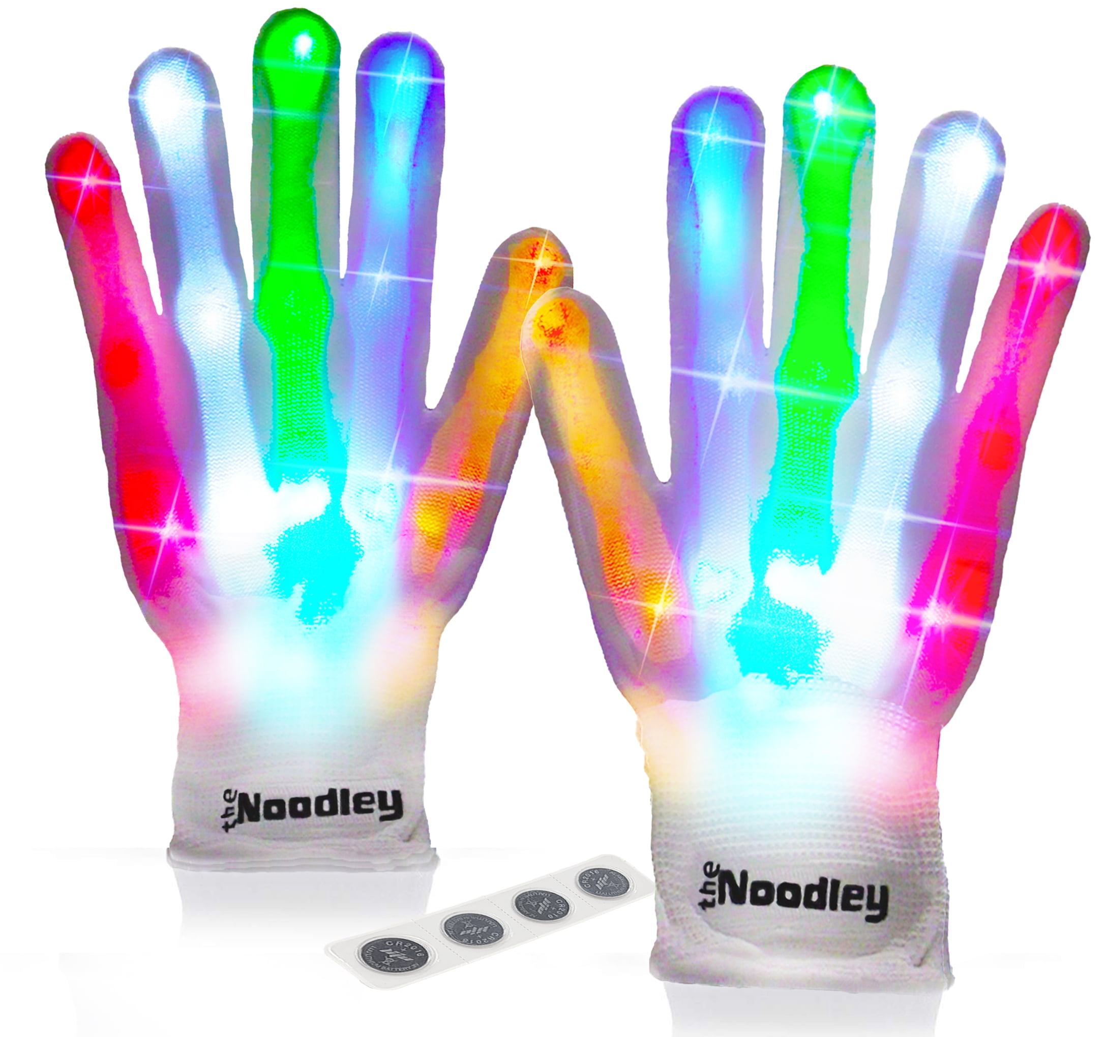 The Noodley LED Gloves for Kids, Light Up Party Favors, Costume ...