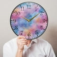 11.9in Acrylic Wall Clock with Glass-like Finish Round Clock for Home ...